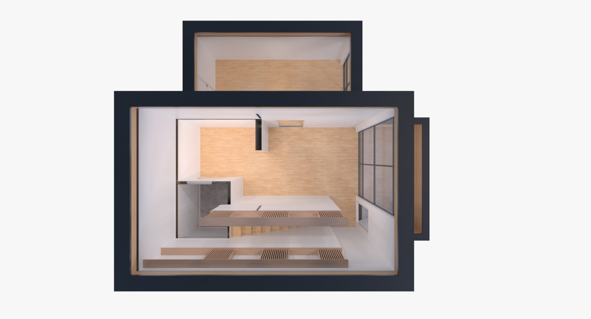 3d modern micro home interior