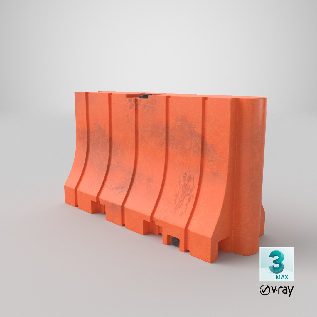 3D Plastic Traffic Barrier 02 - TurboSquid 2069379