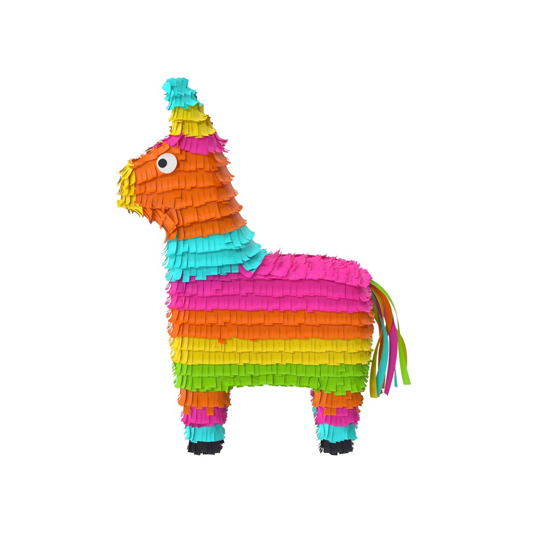 3D Model Traditional Multi Colored Mexican Party Pinata - TurboSquid ...