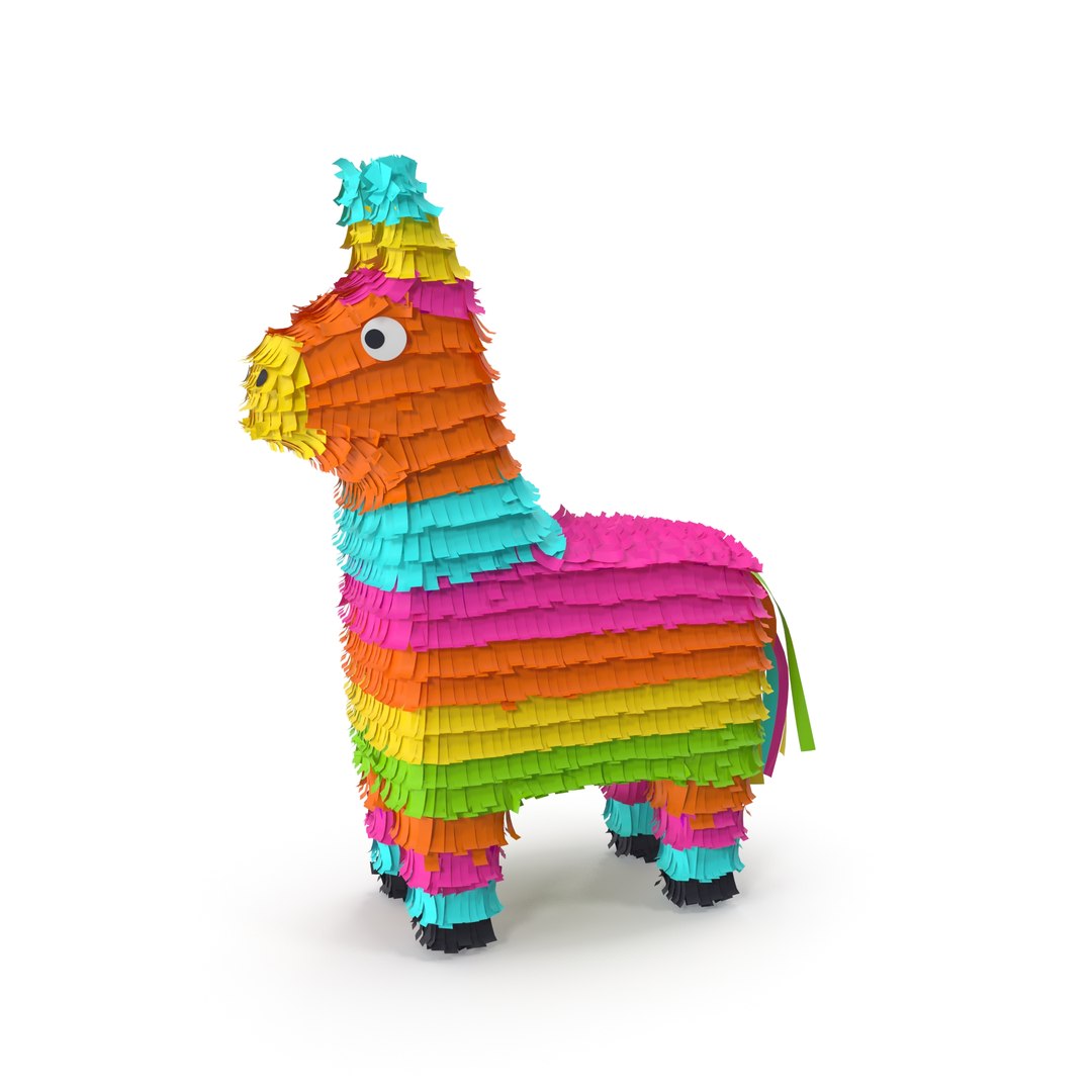 3D Model Traditional Multi Colored Mexican Party Pinata - TurboSquid ...