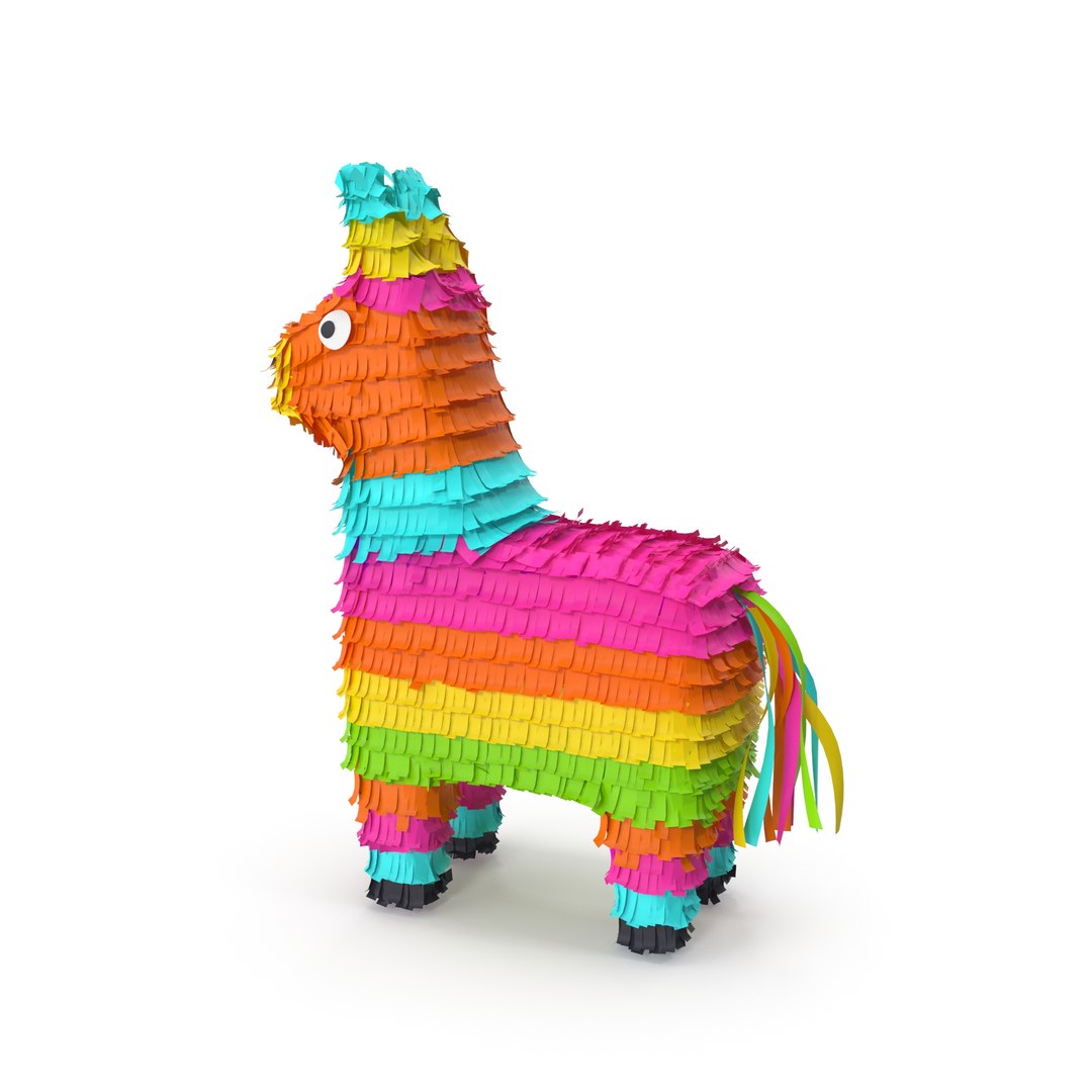 3D Model Traditional Multi Colored Mexican Party Pinata - TurboSquid ...