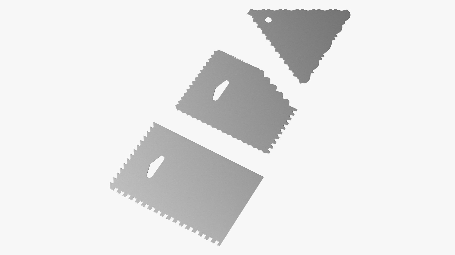 Cake Scraper Set Model - TurboSquid 1997974