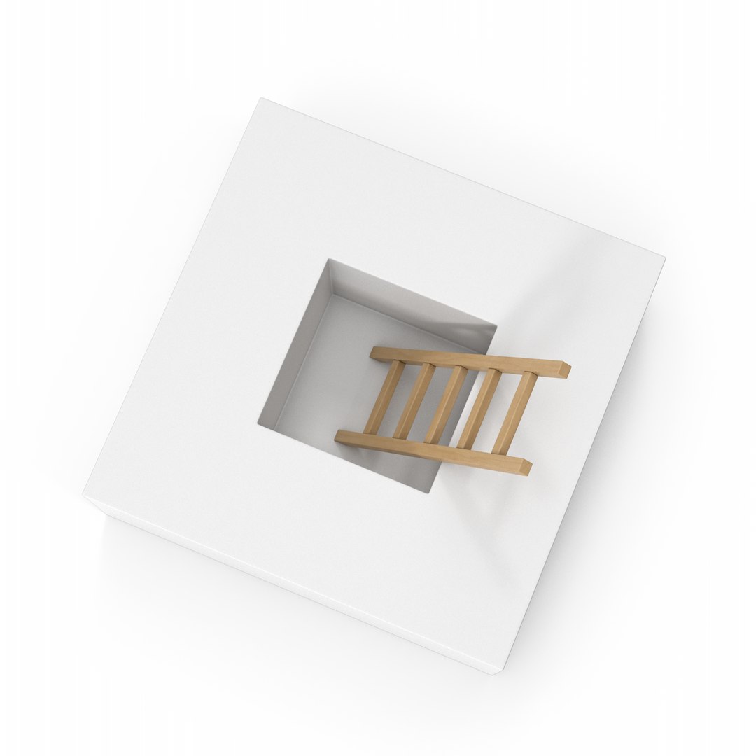 Wooden Ladder And Hole 3D Model - TurboSquid 2291351