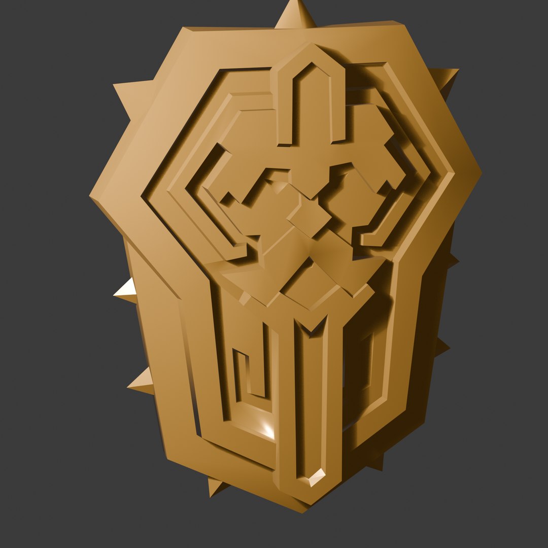 3D Model Dwarven Shield - TurboSquid 2499350