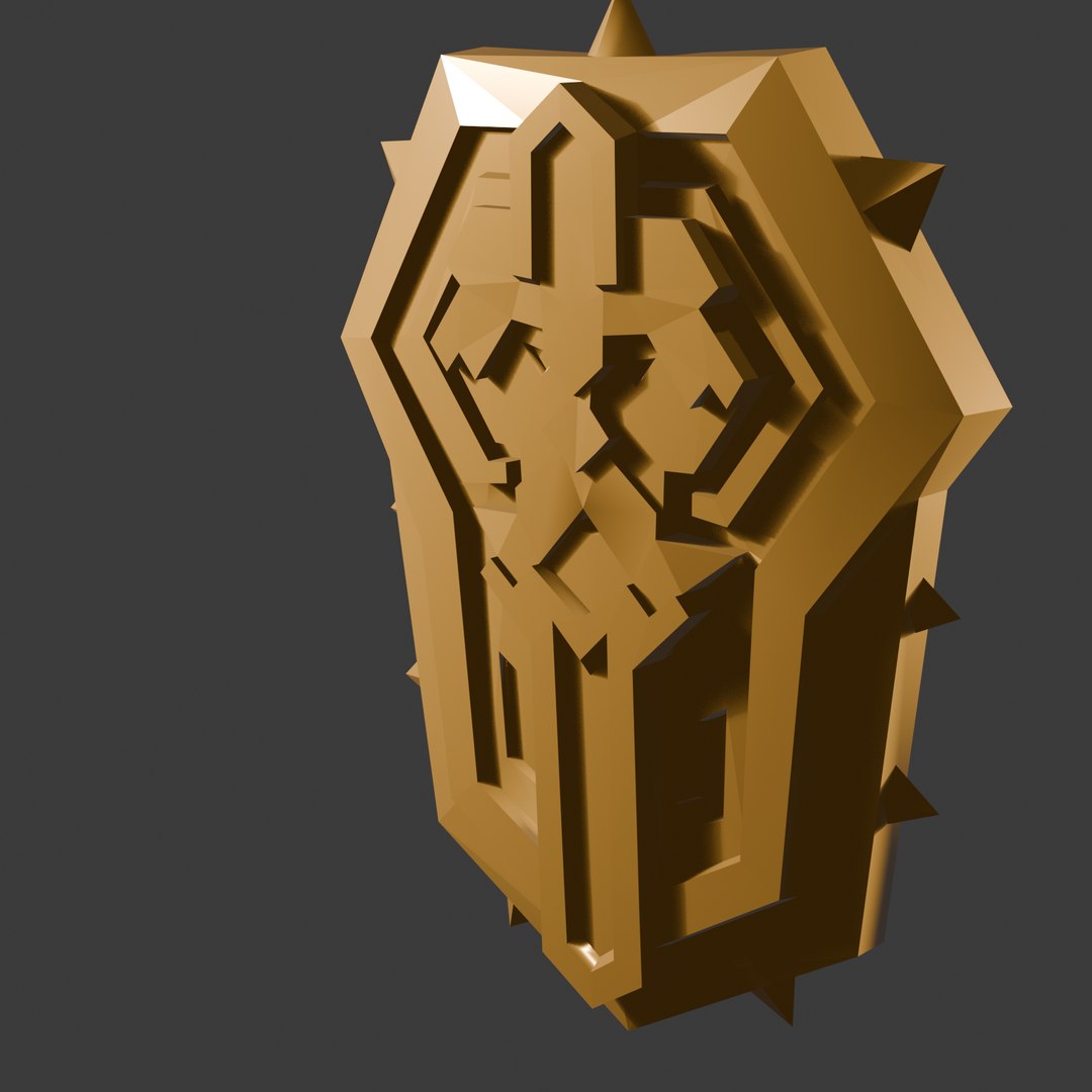 3D Model Dwarven Shield - TurboSquid 2499350