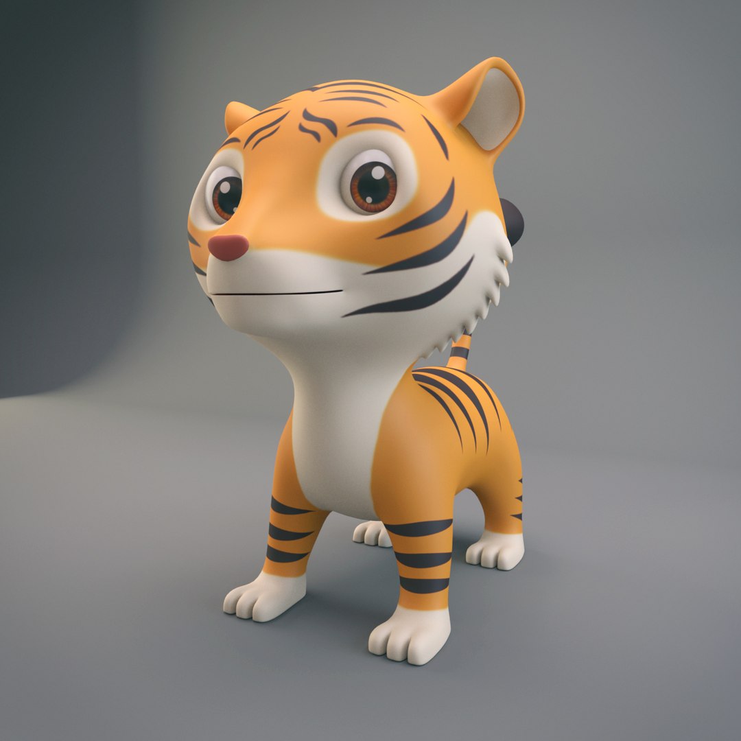 Cartoon Tiger 3D Model - TurboSquid 1211727