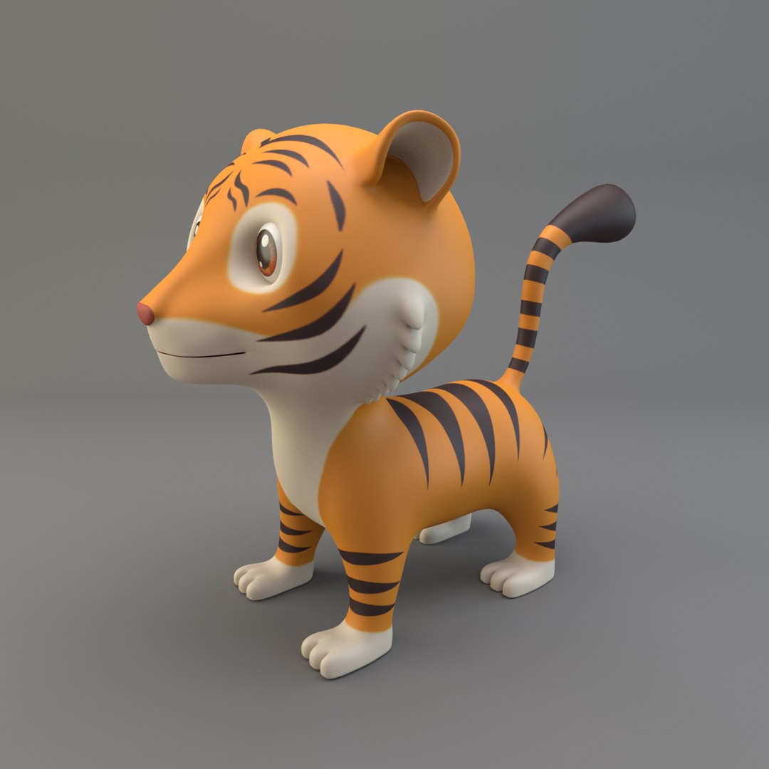 Cartoon Tiger 3D Model - TurboSquid 1211727