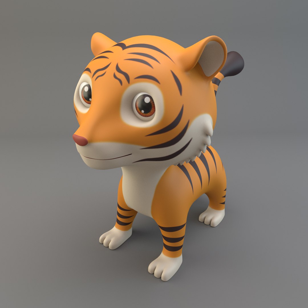 Cartoon Tiger 3D Model - TurboSquid 1211727