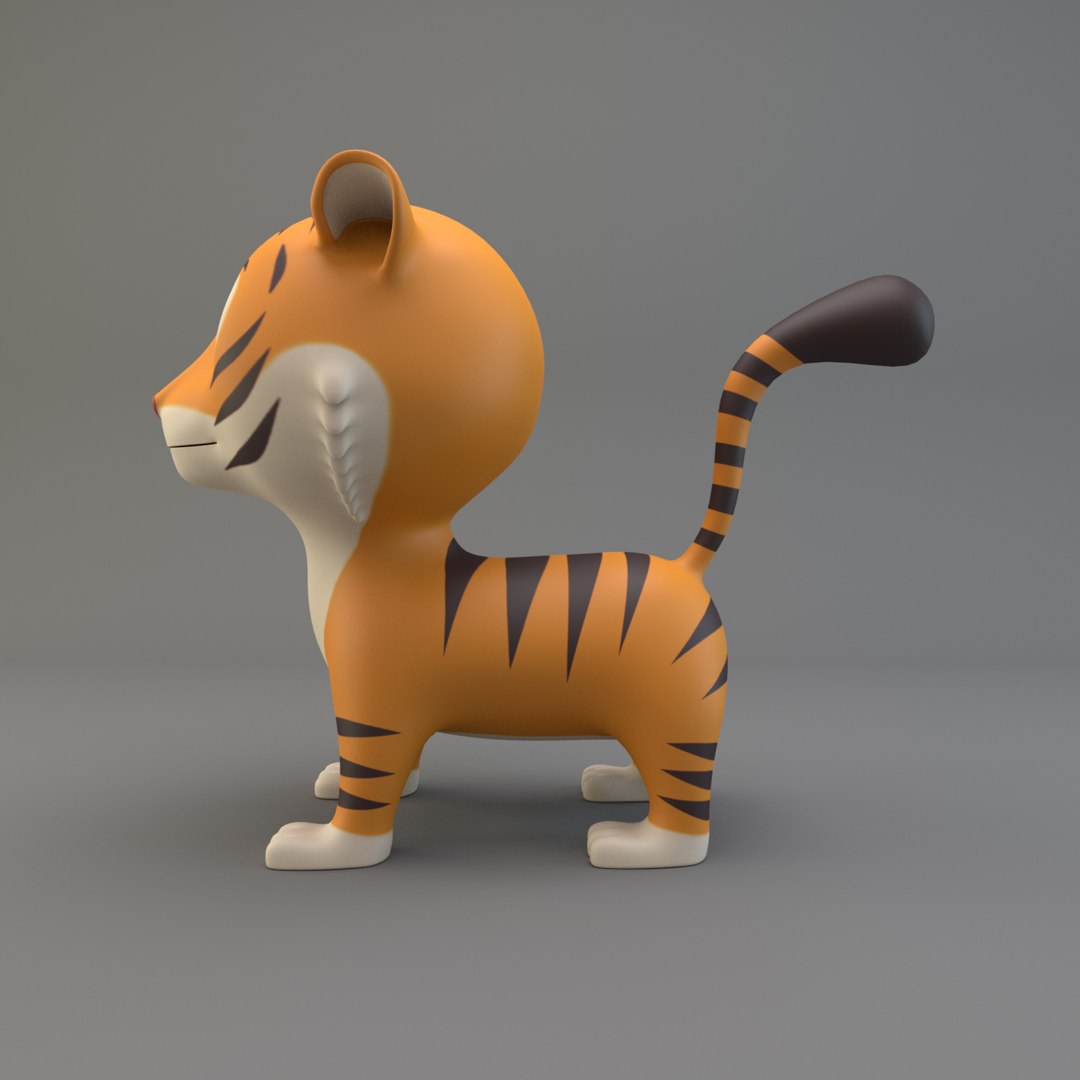 Cartoon Tiger 3D Model - TurboSquid 1211727