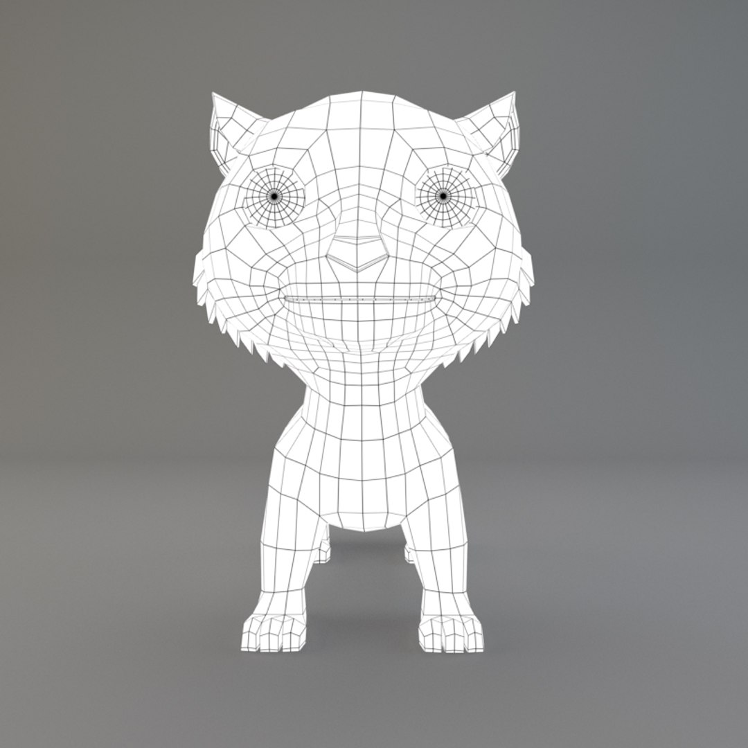 Cartoon Tiger 3D Model - TurboSquid 1211727