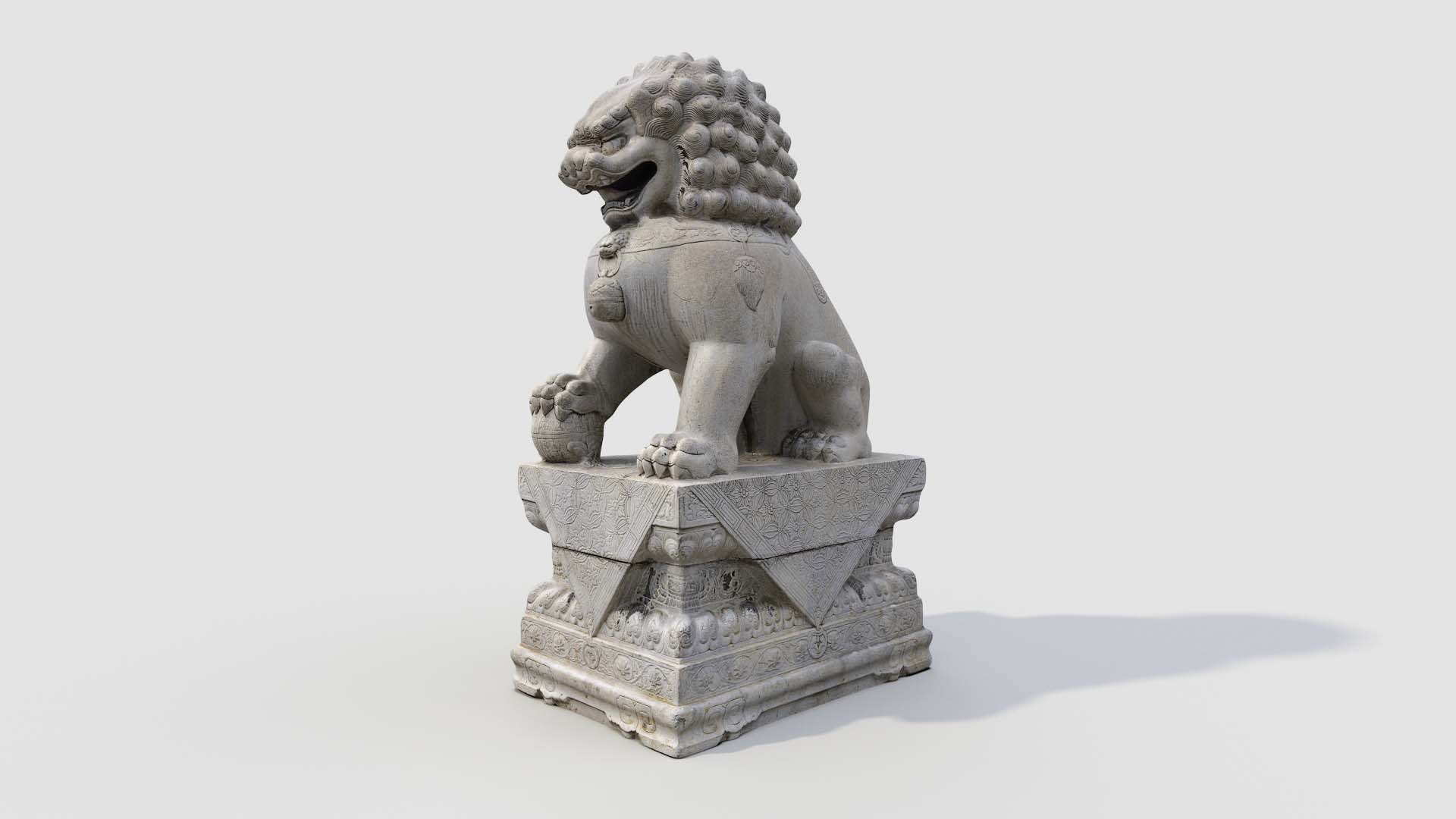 Stone Lion 3D model - TurboSquid 1956186