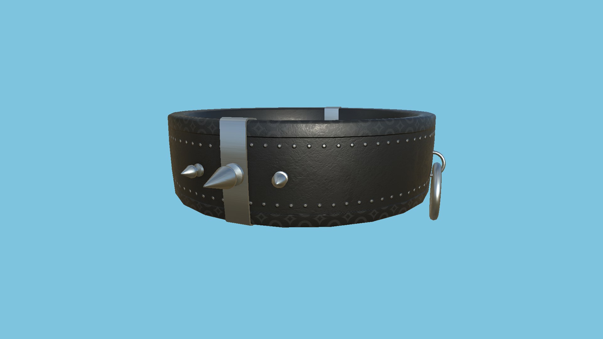 3D Gothic Choker Collar 01 Black Metal - Character Design Fashion ...