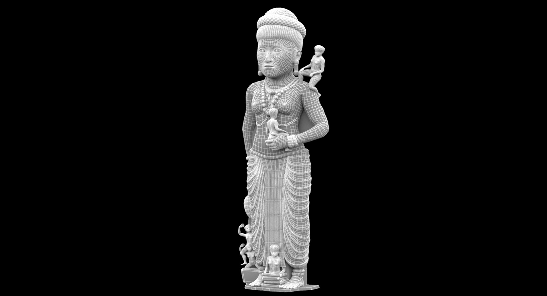 Statue Ancient Hariti 3D - TurboSquid 1503111