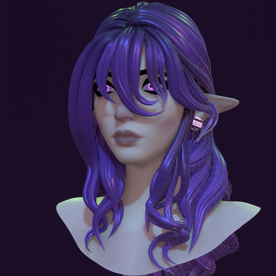 modelo 3d Elf Witch Head - TurboSquid 1998320