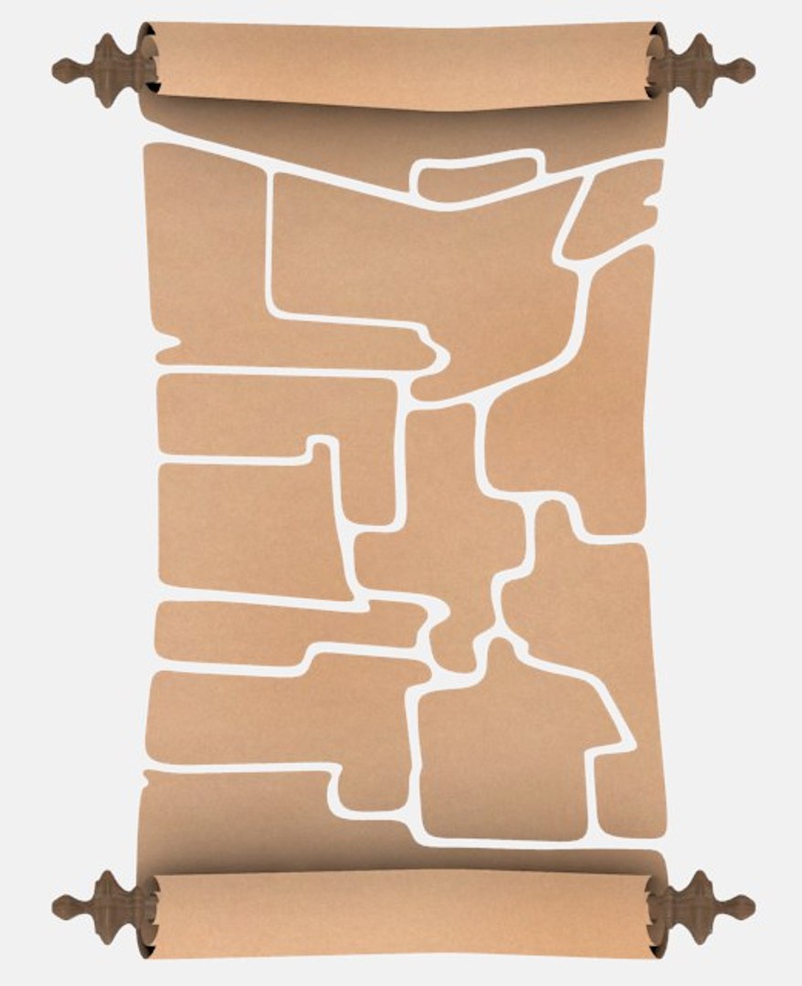 3d Model Of Broken Scroll