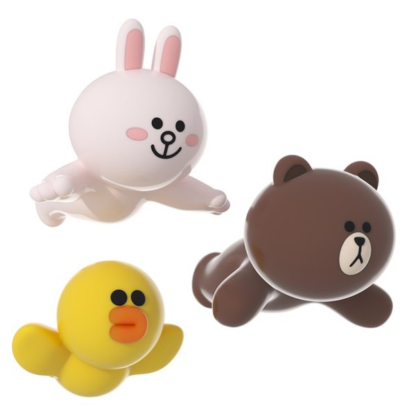 modelo 3d Connie Rabbit brown bear Sally Chicken doll combination ...