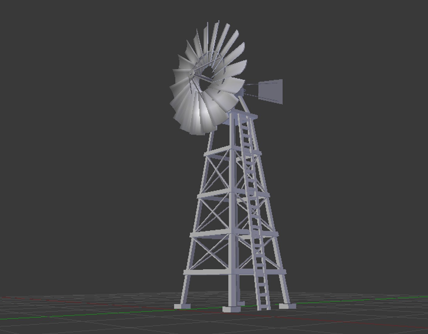 3d Old Windmill Model
