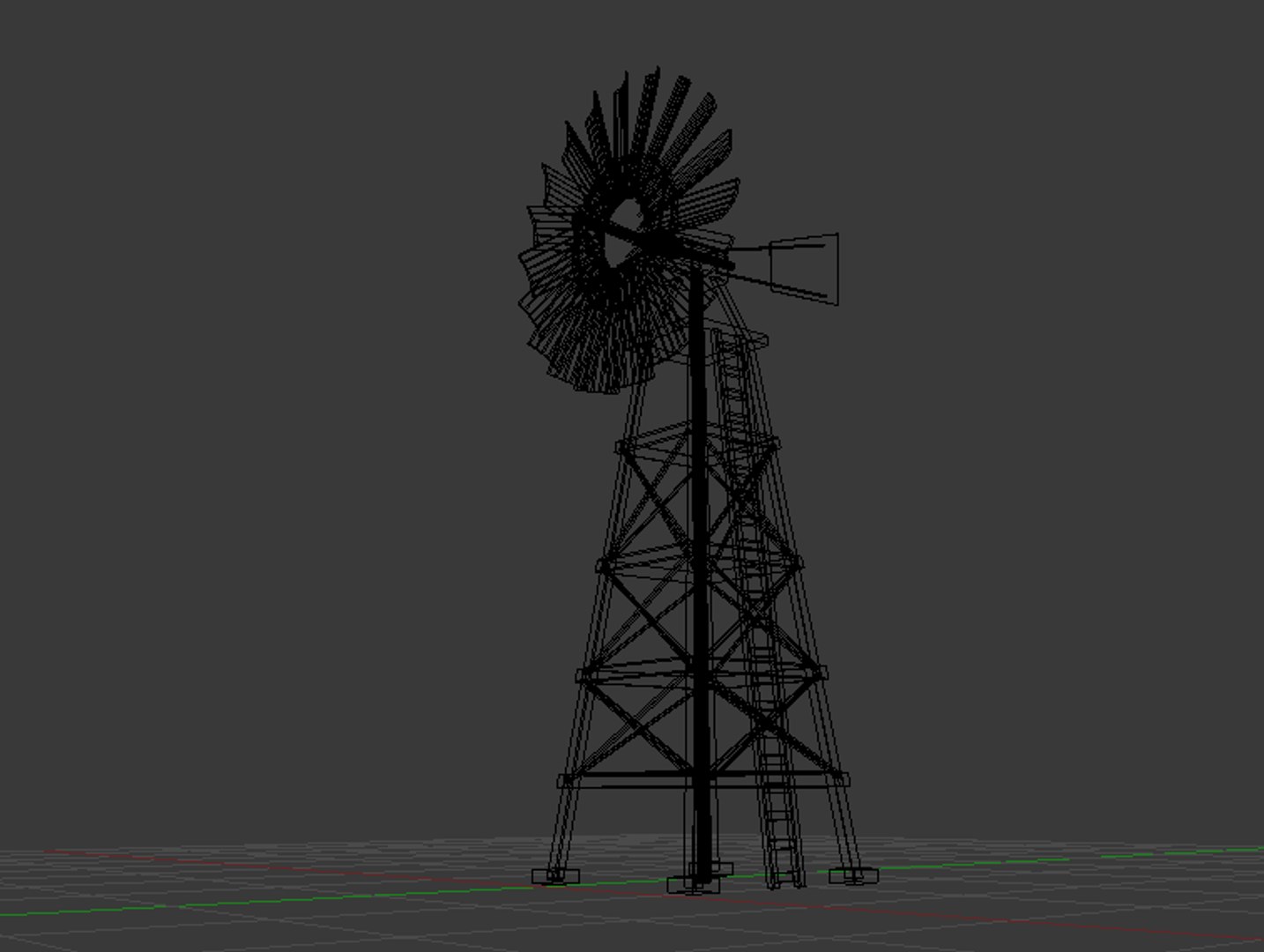 3d Old Windmill Model
