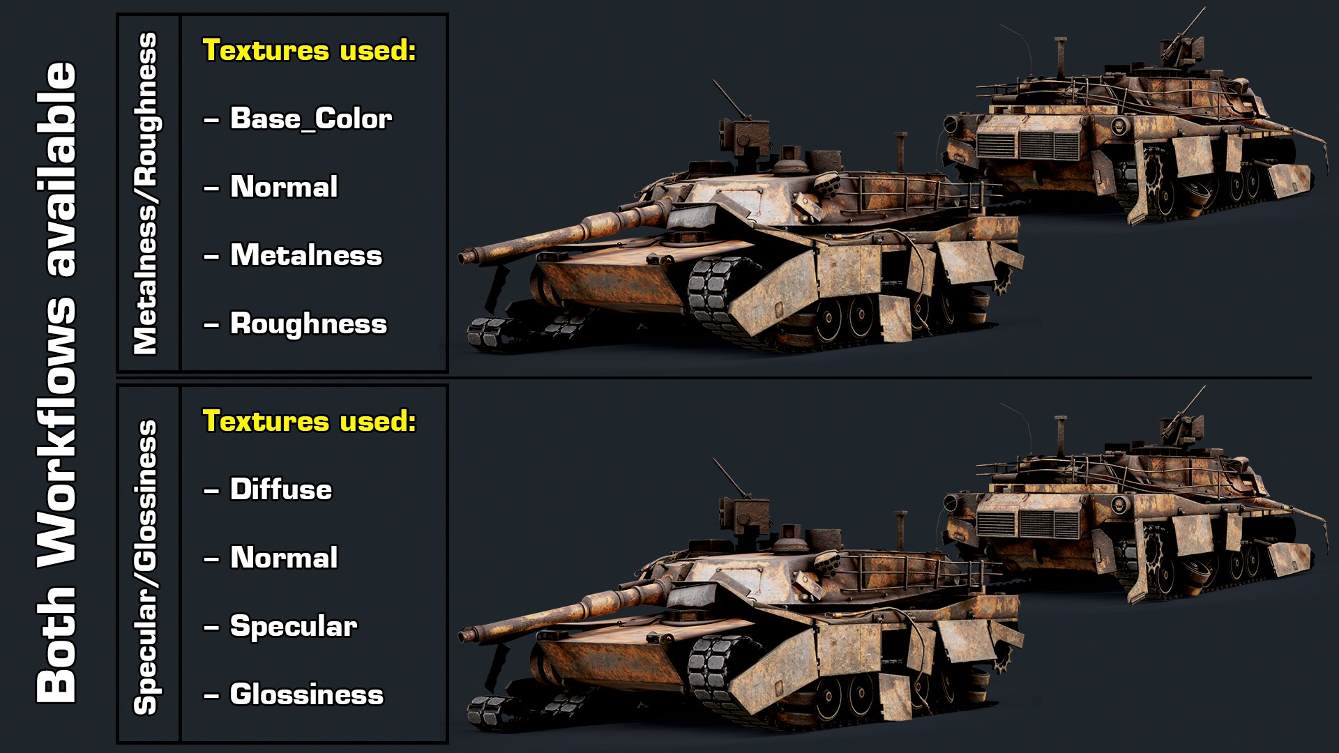 3D model M1 Abrams Destroyed - TurboSquid 2161220