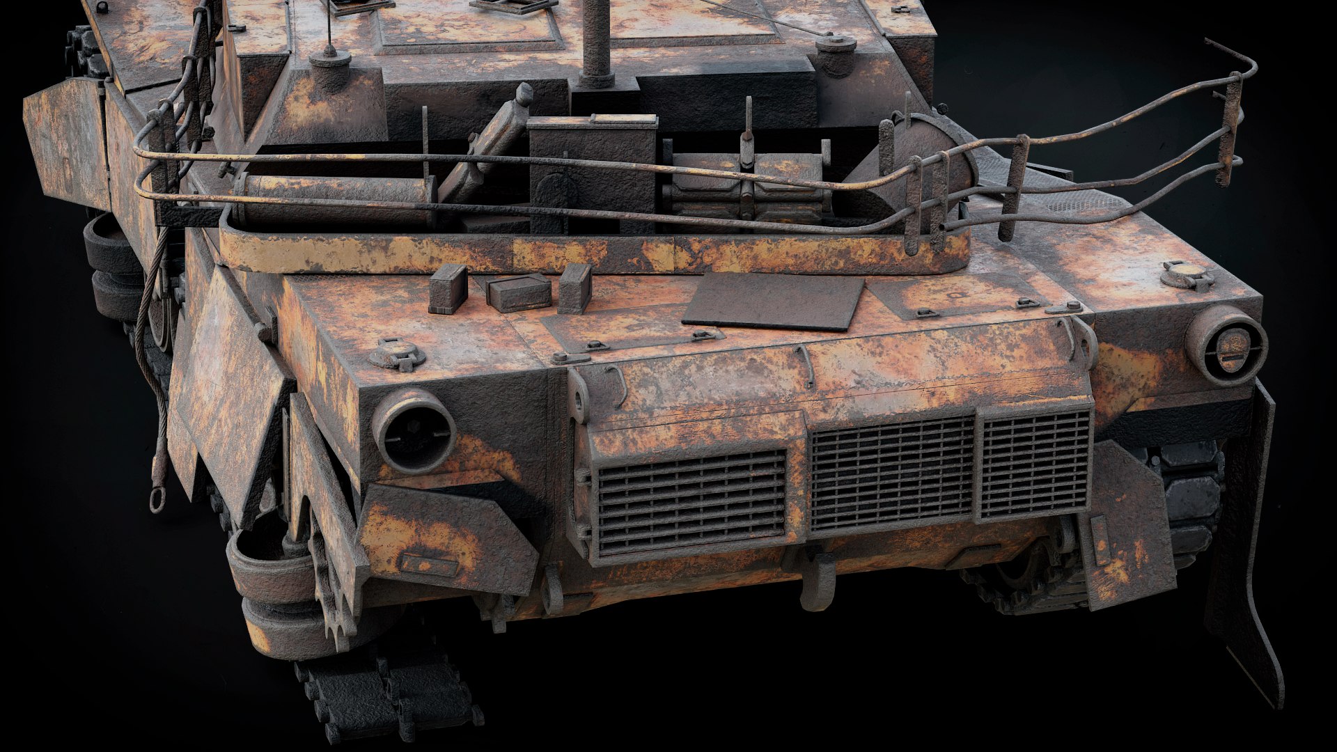 3D model M1 Abrams Destroyed - TurboSquid 2161220