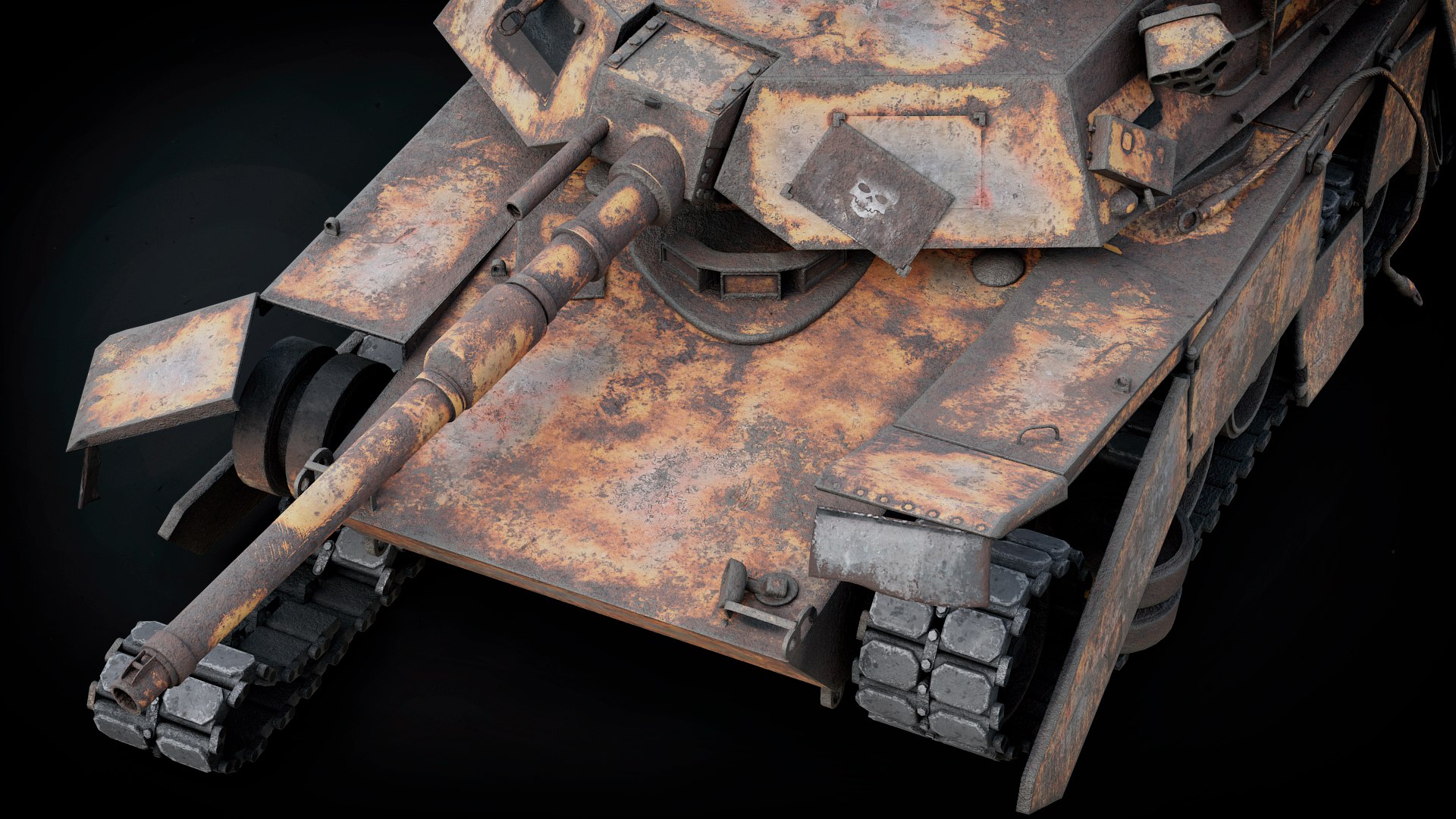 3D model M1 Abrams Destroyed - TurboSquid 2161220