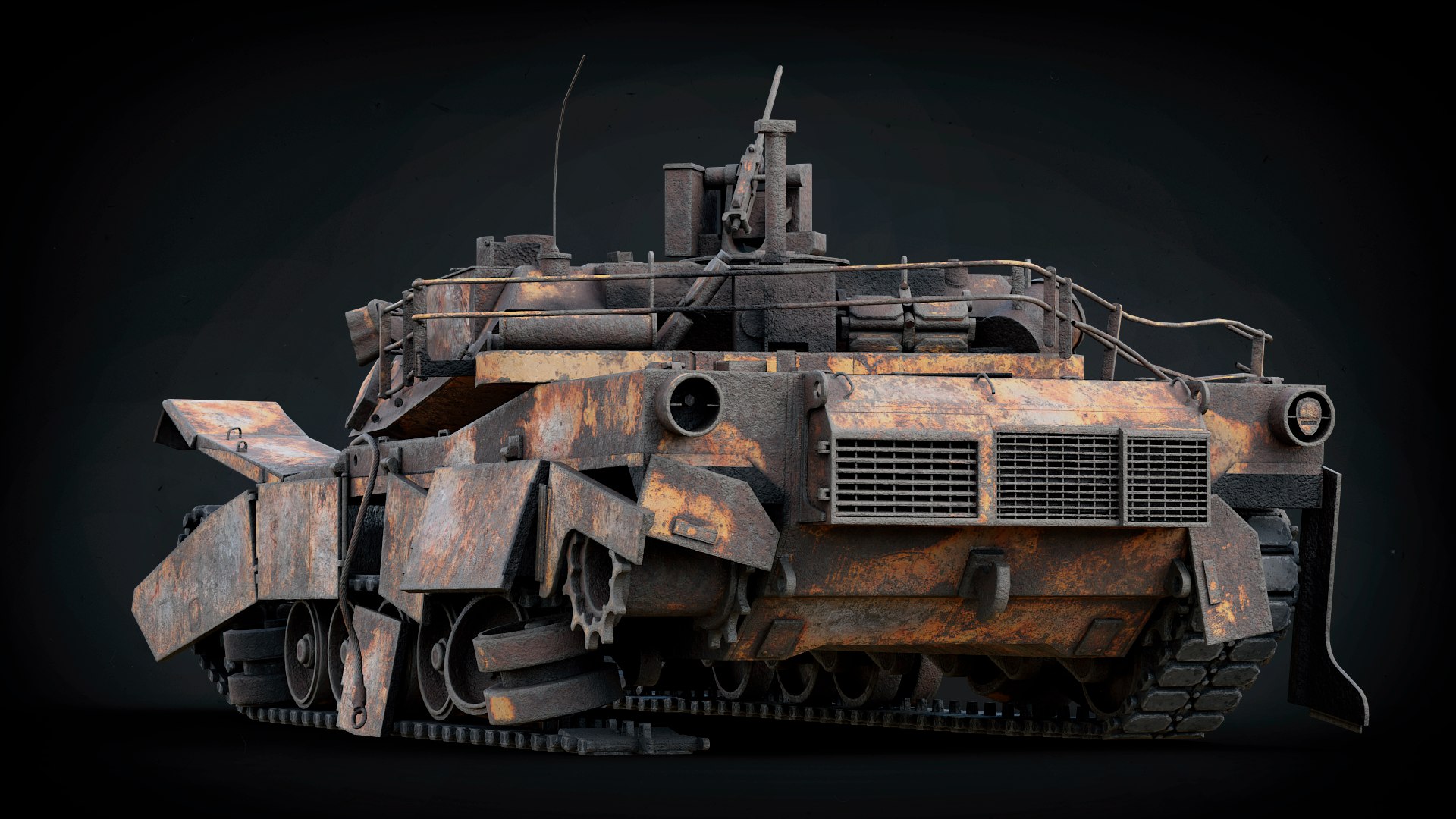 3D model M1 Abrams Destroyed - TurboSquid 2161220