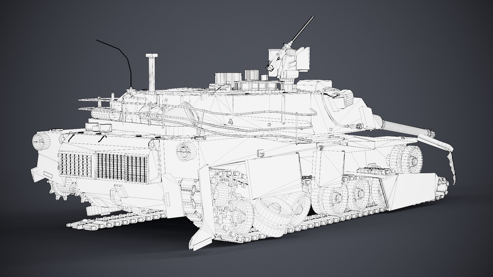 3D model M1 Abrams Destroyed - TurboSquid 2161220