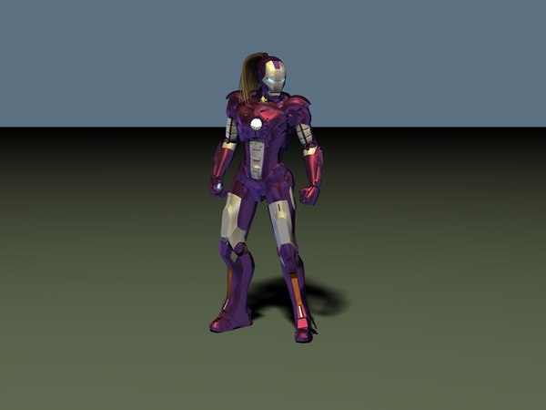 3d iron woman model