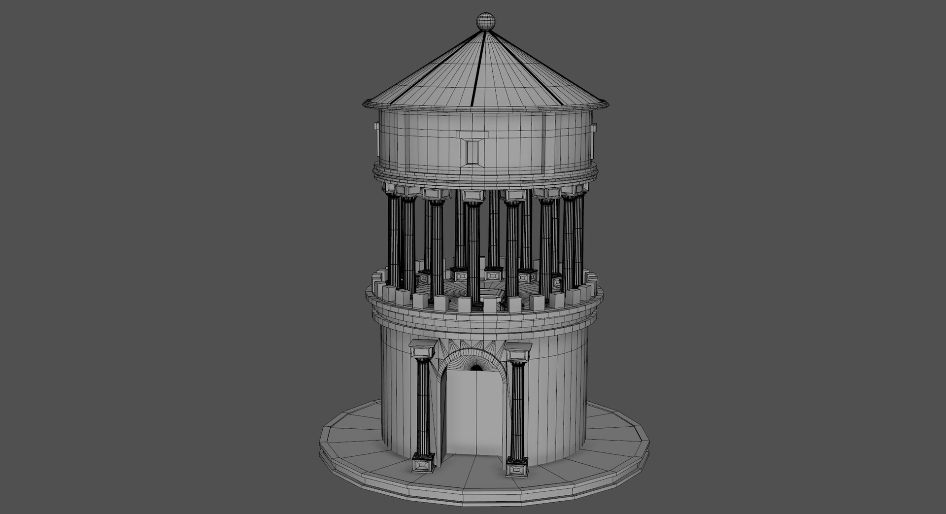 Free Ancient Temple Tower 3D Model - TurboSquid 2331513