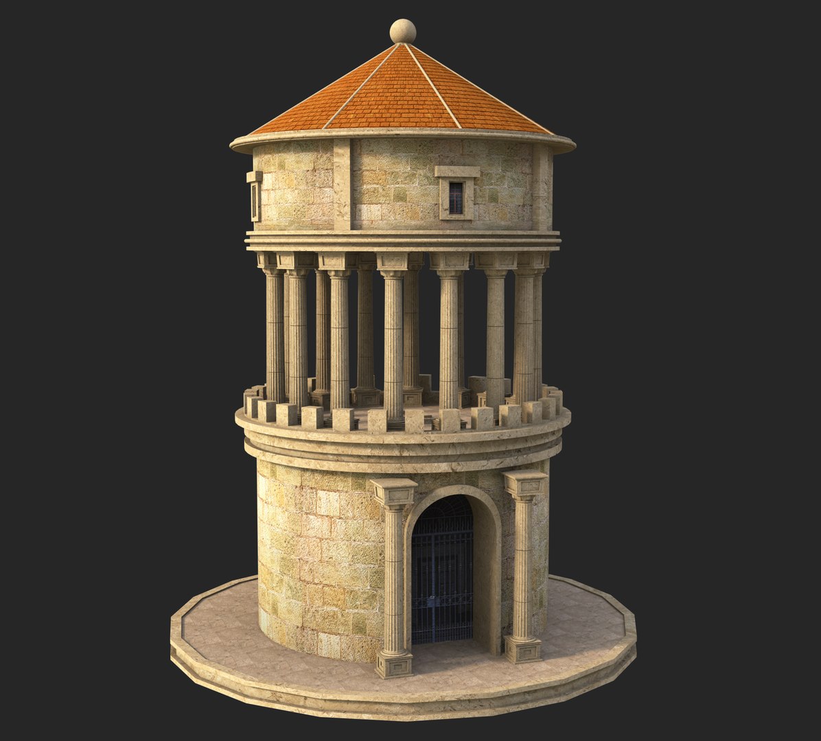 Free Ancient Temple Tower 3D Model - TurboSquid 2331513