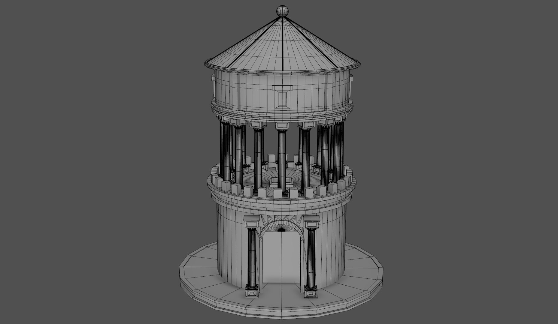 Free Ancient Temple Tower 3D Model - TurboSquid 2331513