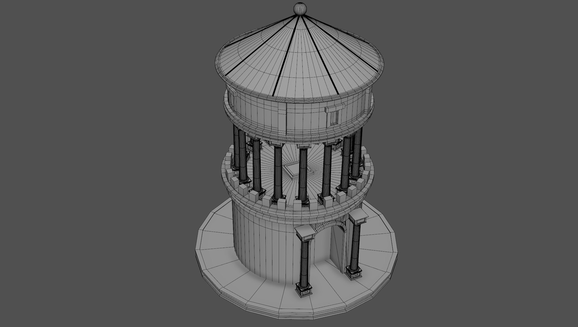 Free Ancient Temple Tower 3D Model - TurboSquid 2331513