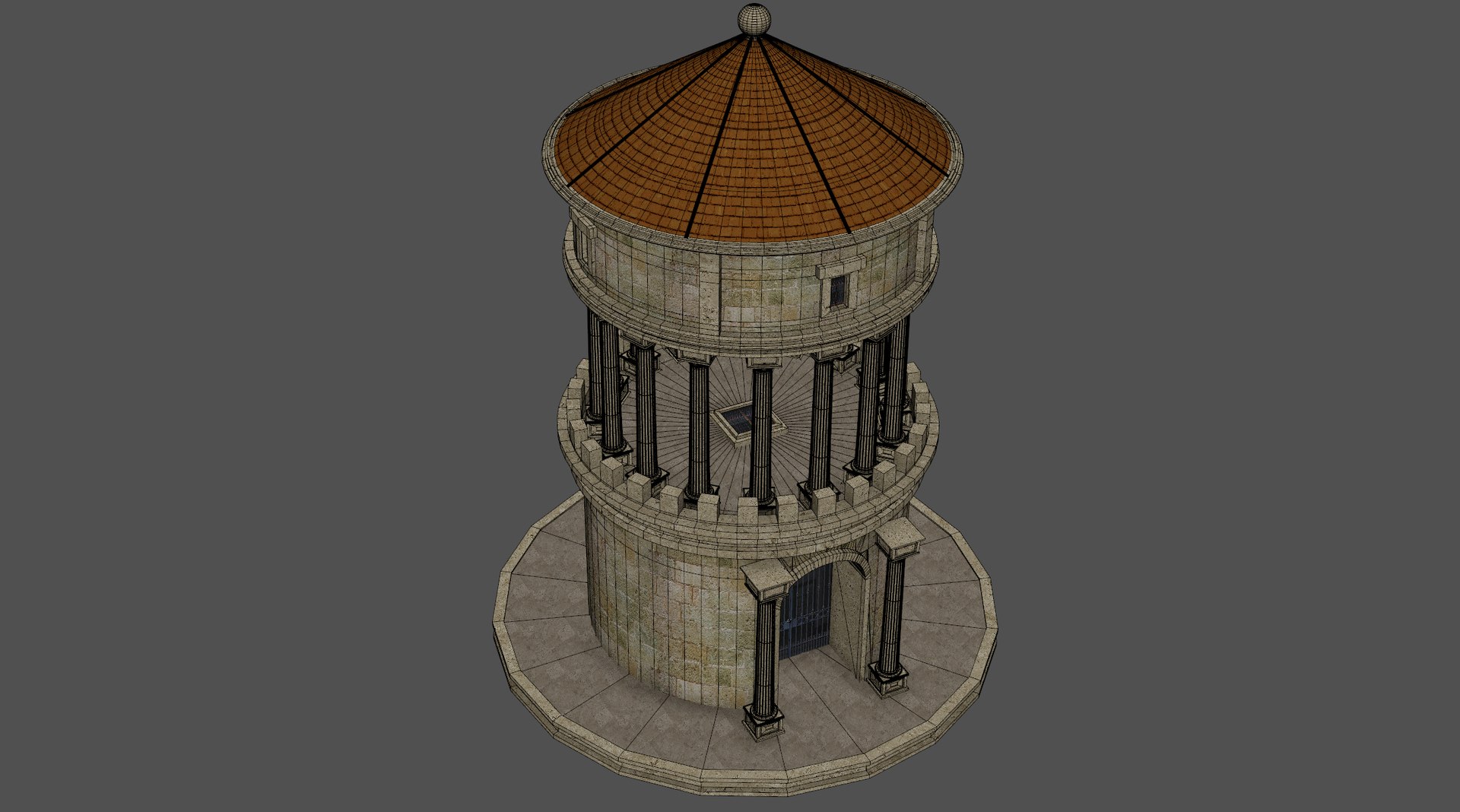 Free Ancient Temple Tower 3D Model - TurboSquid 2331513