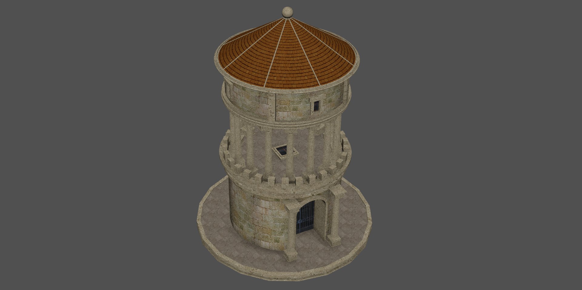 Free Ancient Temple Tower 3D Model - TurboSquid 2331513
