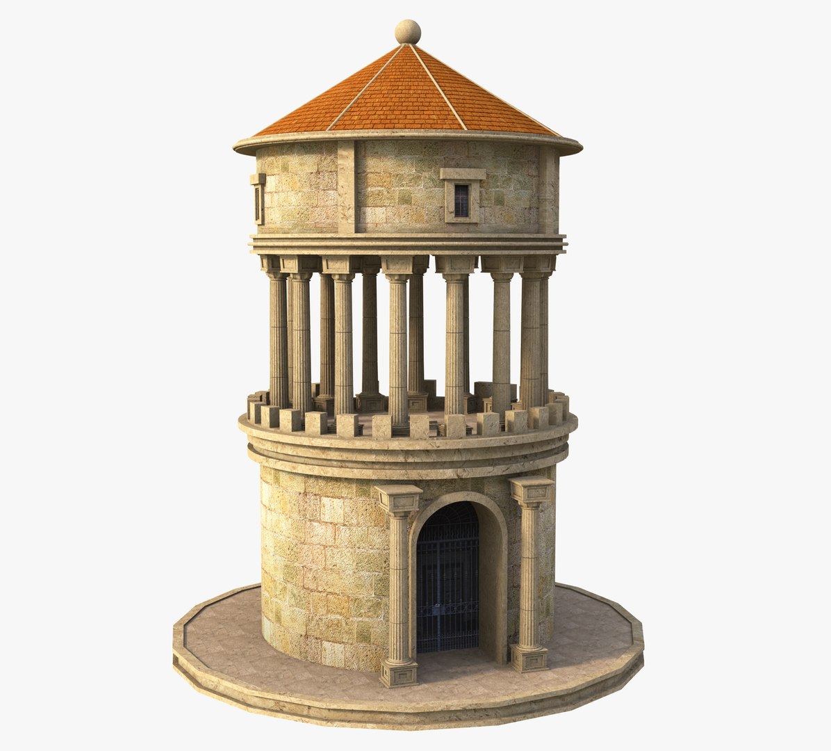 Free Ancient Temple Tower 3D Model - TurboSquid 2331513