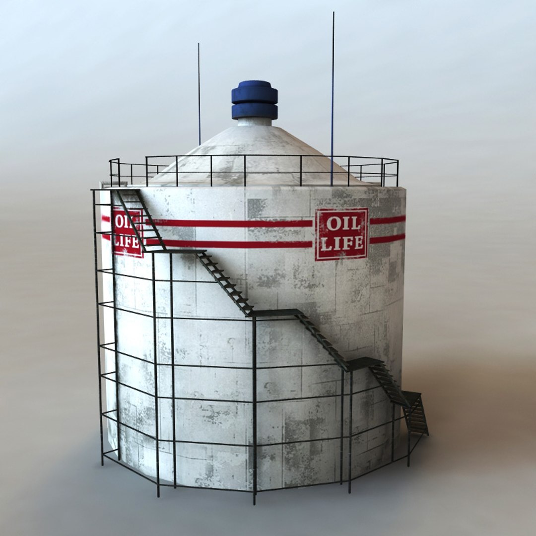 Oil Tanks 3d Model