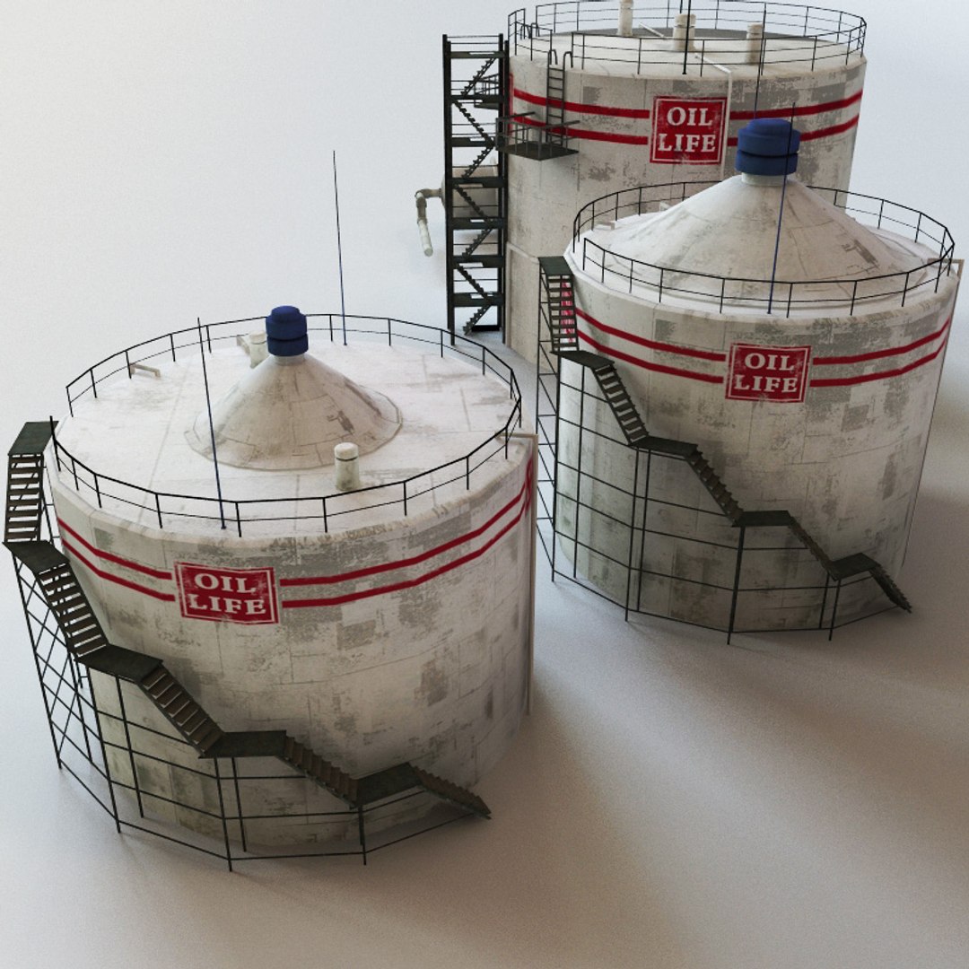 Oil Tanks 3d Model