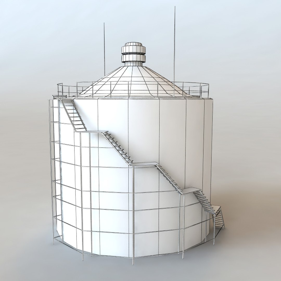 Oil Tanks 3d Model