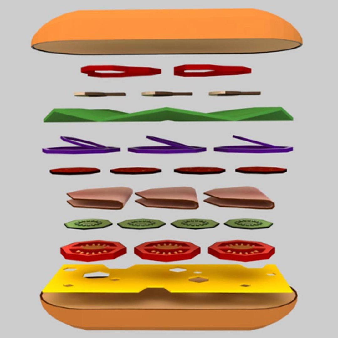 Sandwich Asset Cheese C4d