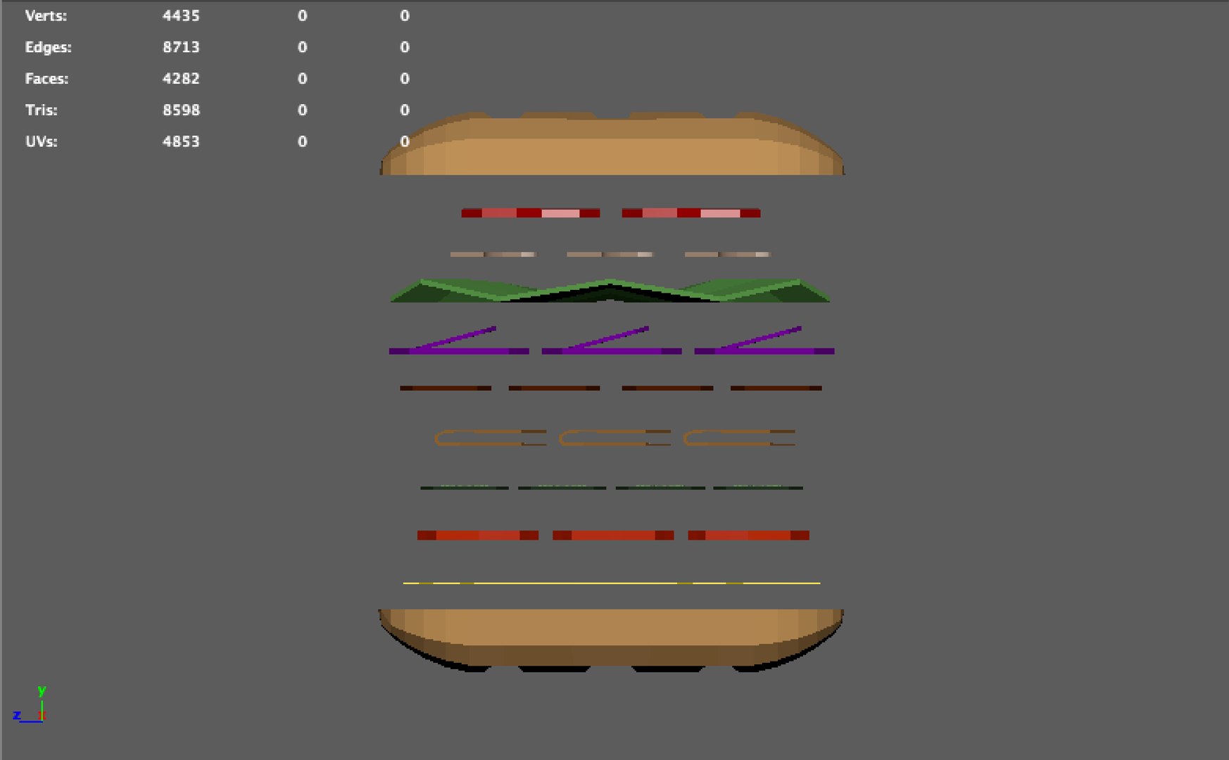 Sandwich Asset Cheese C4d