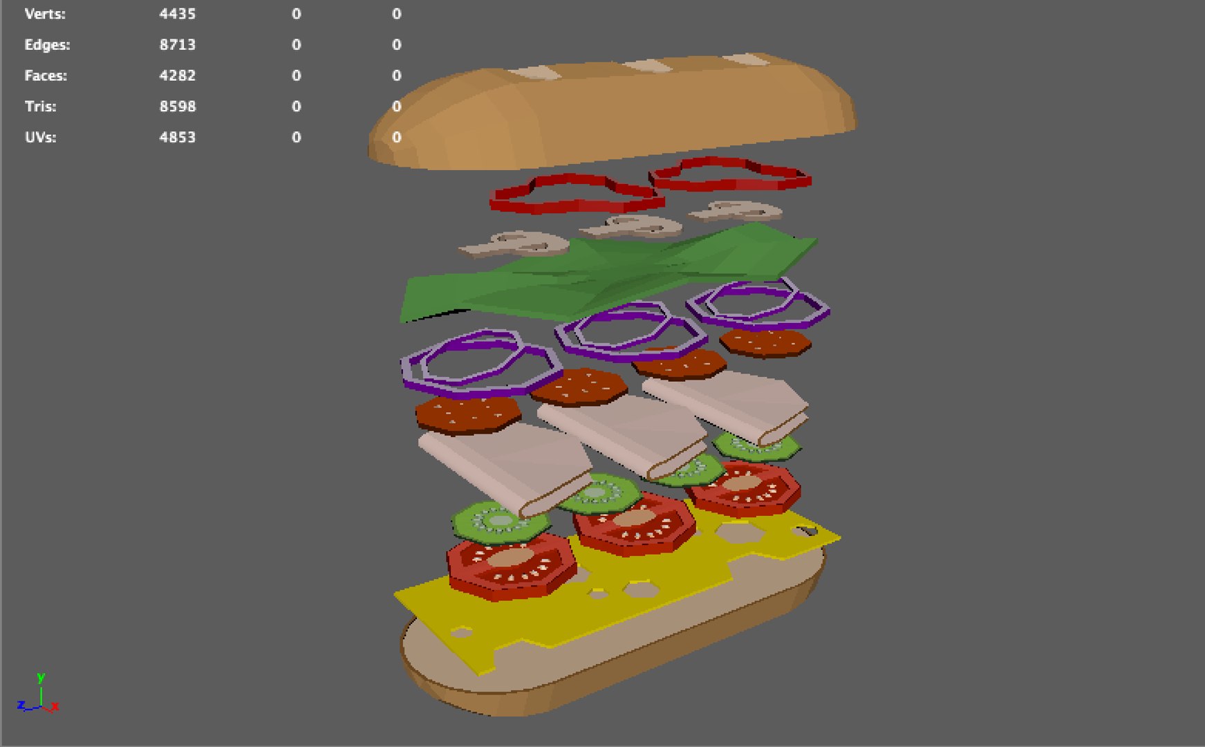 Sandwich Asset Cheese C4d
