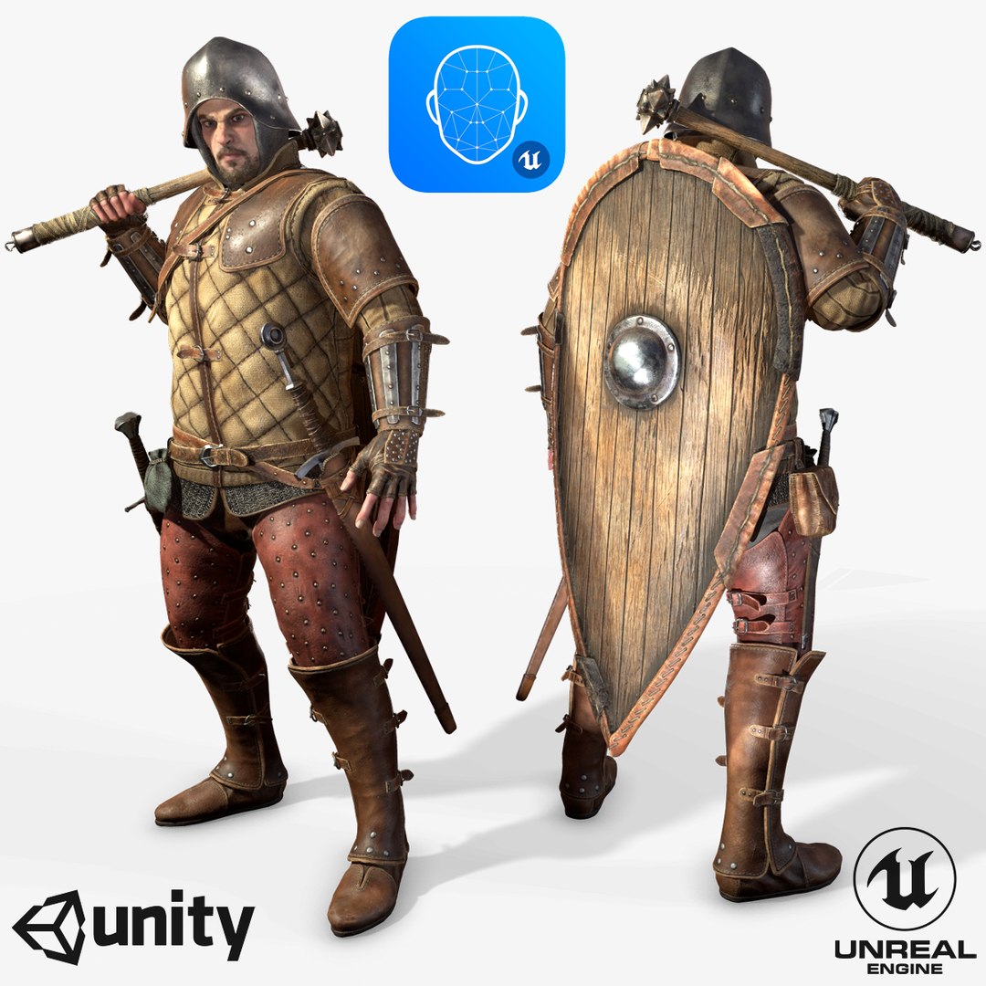 3D model Medieval Soldier - TurboSquid 2141180