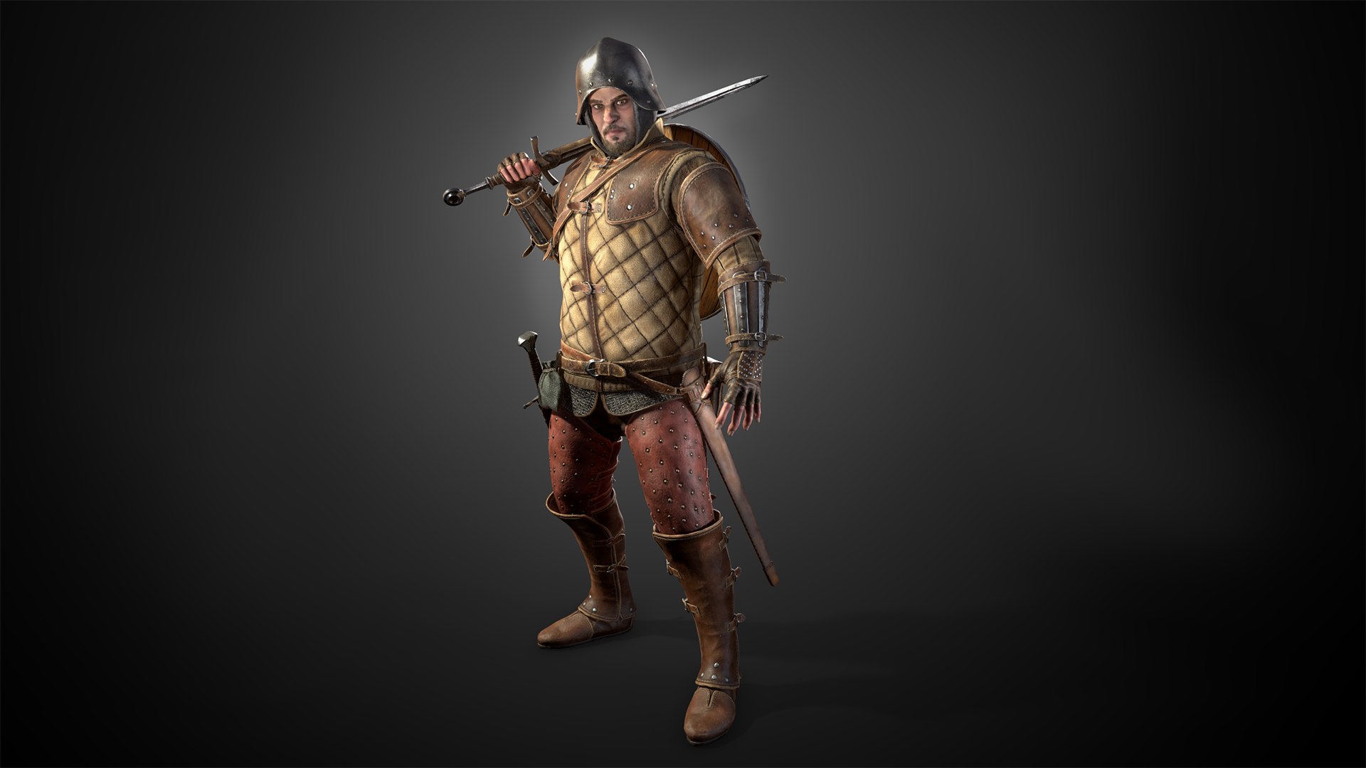 3D Model Medieval Soldier - TurboSquid 2141180