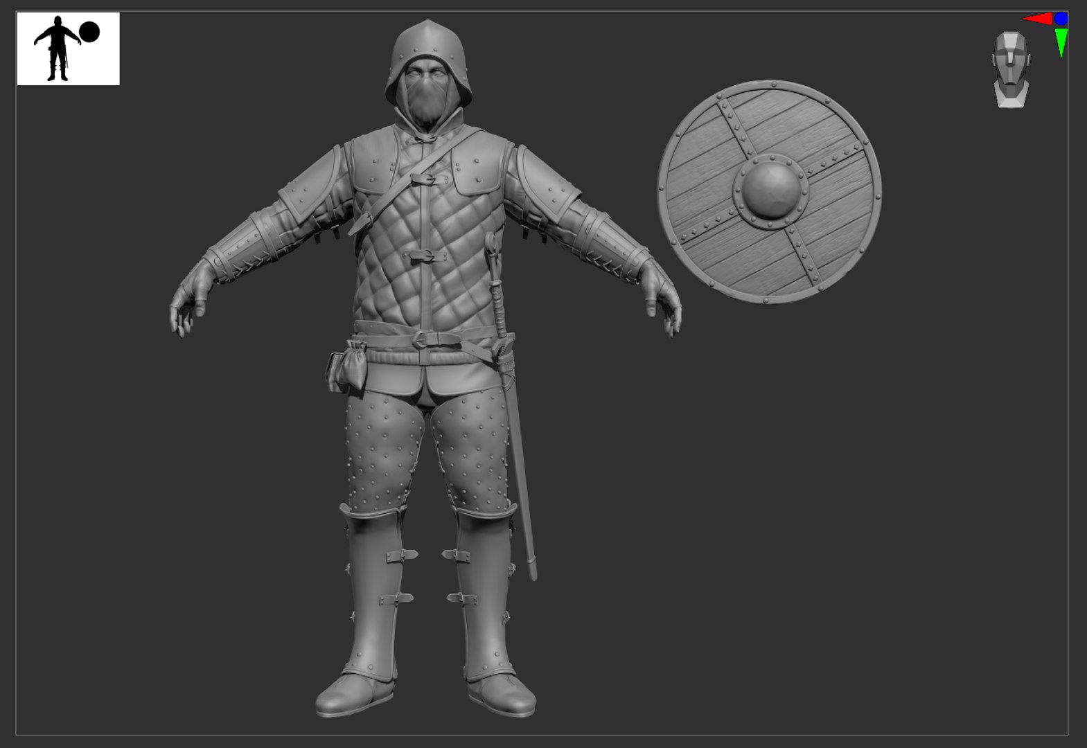 3D Model Medieval Soldier - TurboSquid 2141180