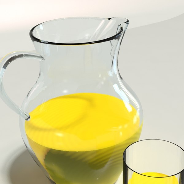 pitcher glass oj 3d model