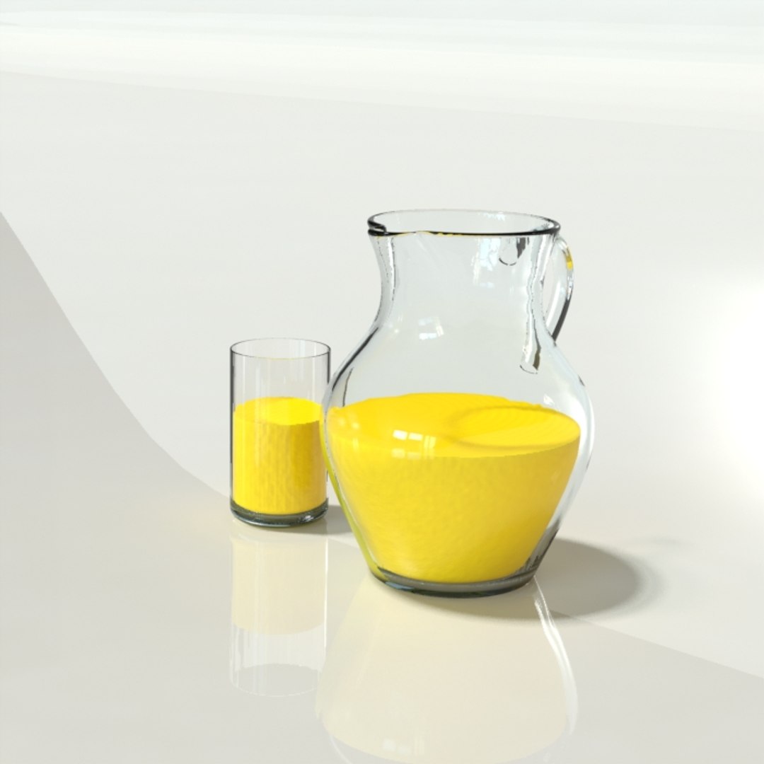 pitcher glass oj 3d model