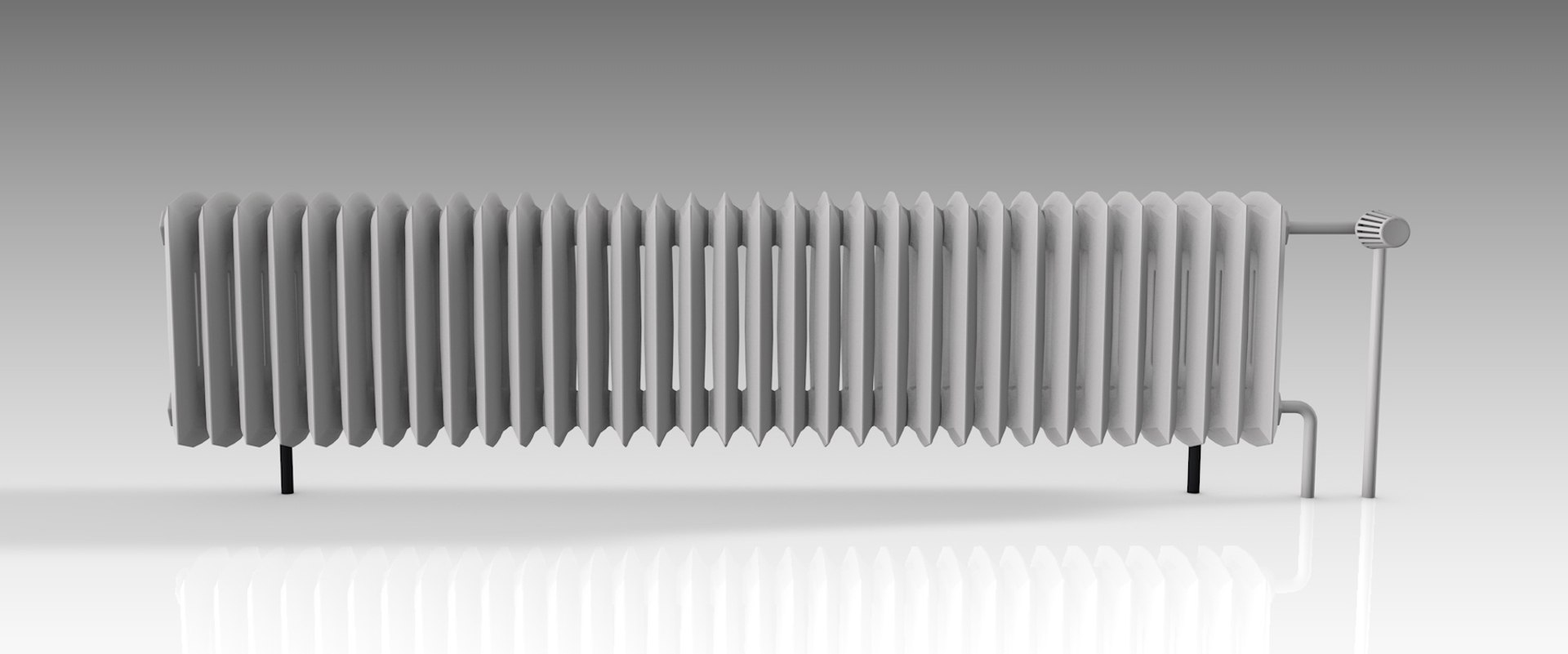 3D Cast Iron Radiator Model - TurboSquid 1203606