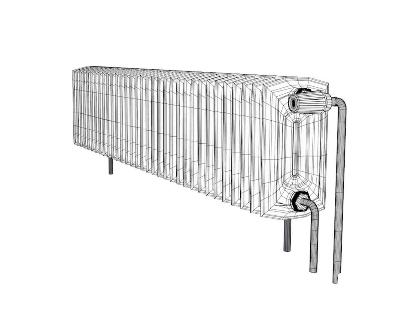 3D Cast Iron Radiator Model - TurboSquid 1203606