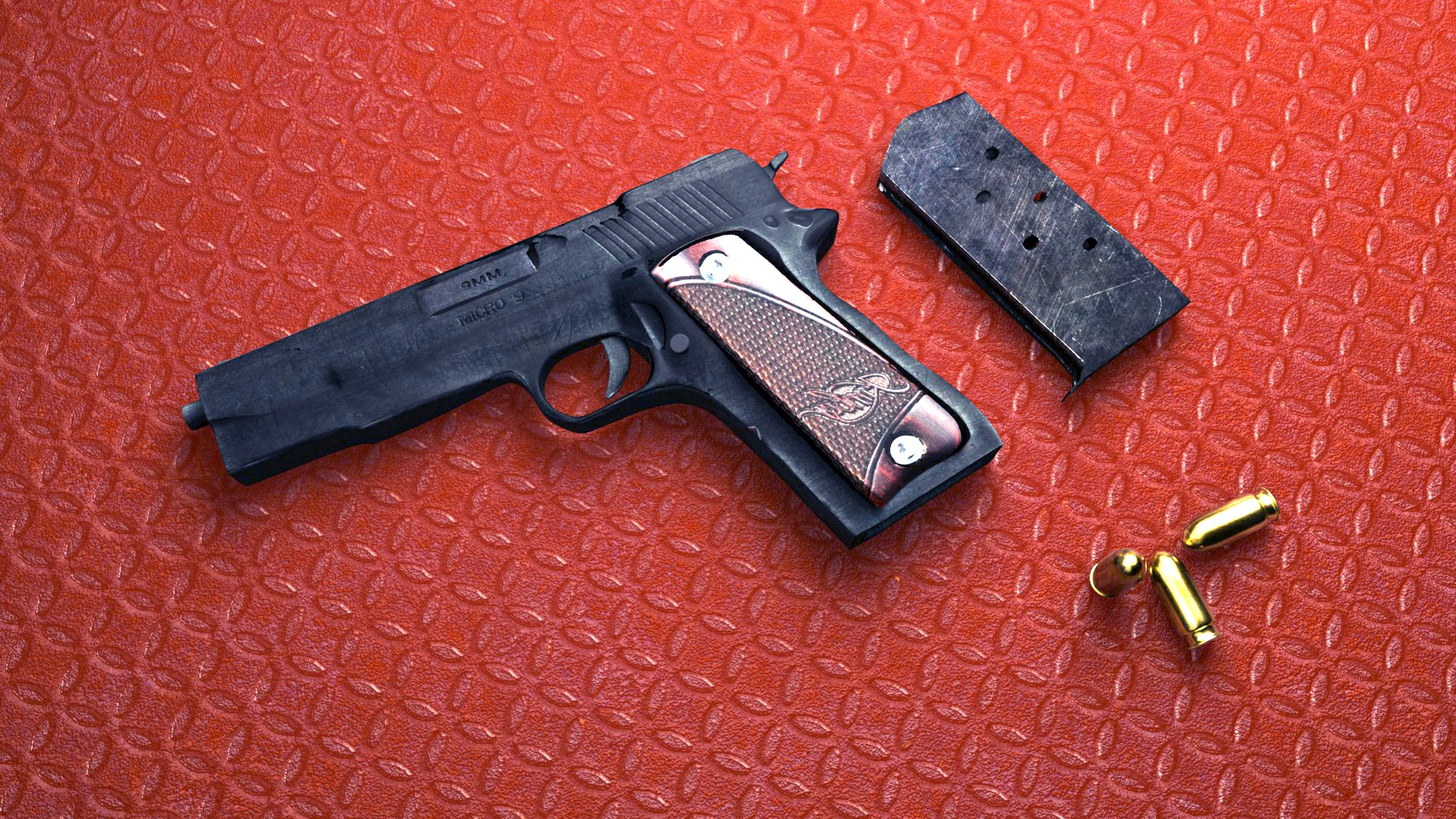 3D 9mm sidearm model - TurboSquid 1312723