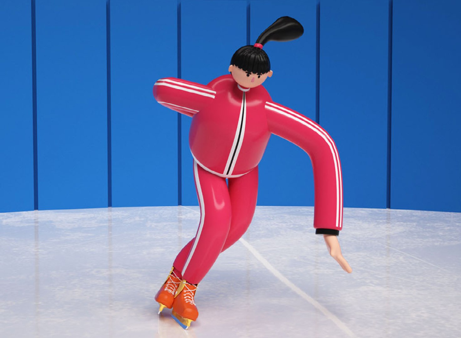 Cartoon sister cartoon aunt cartoon woman puppet woman skater roller ...